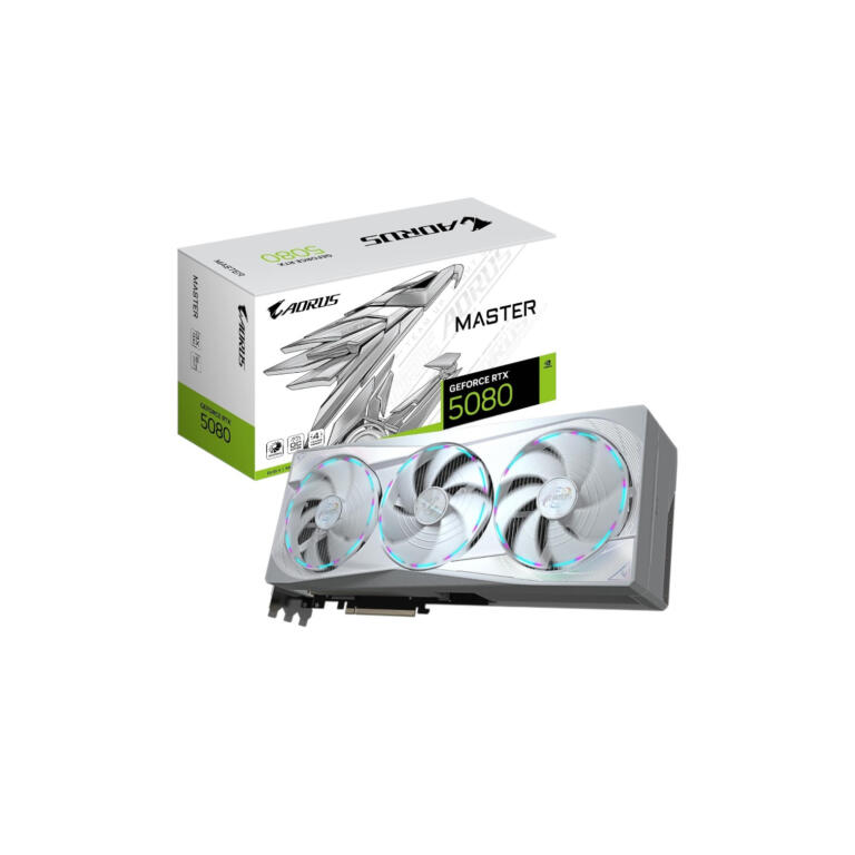 Gigabyte NVIDIA GeForce RTX 5080 AORUS MASTER ICE 16GB GDDR7 PCIe 5.0 ...